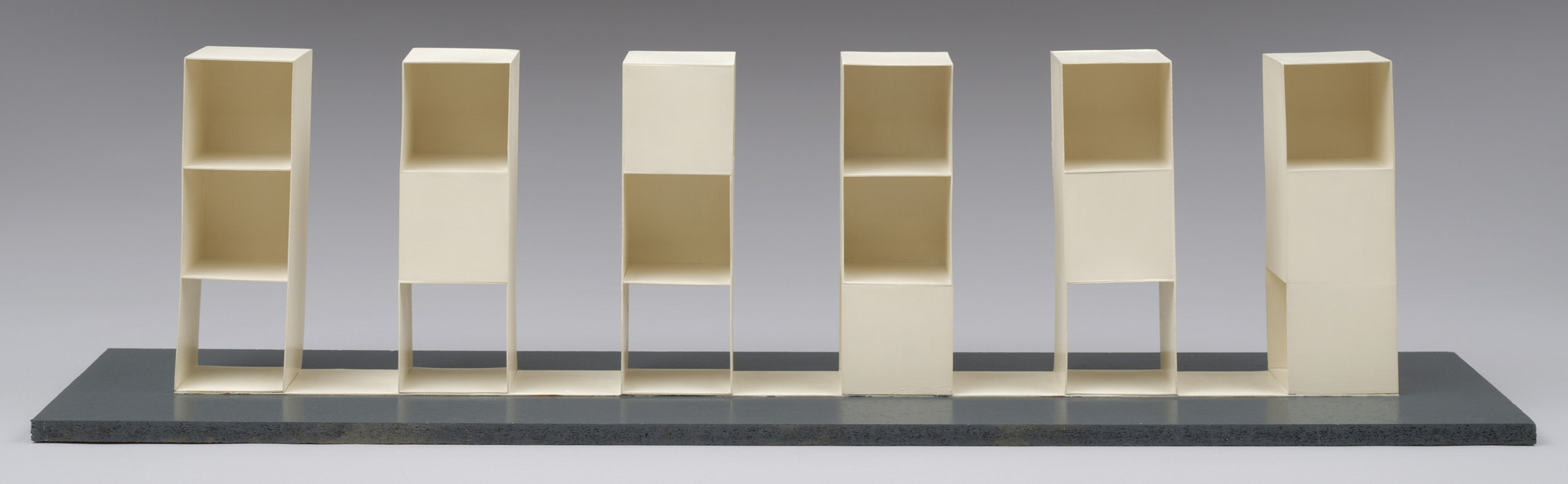 Sol LeWitt. (332) From all Three-Part Variations on Three Different Kinds of Cubes. 1967-69 | MoMA