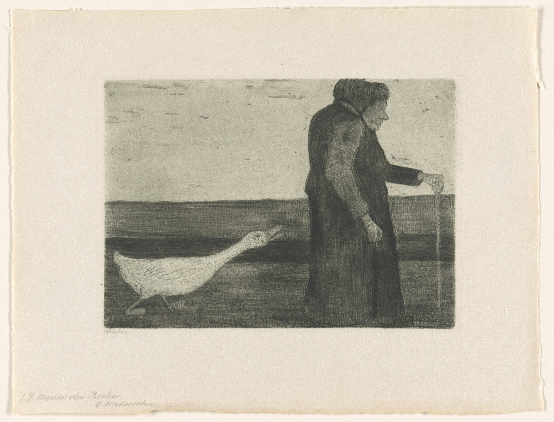 Paula Modersohn-Becker. The Woman with the Goose (Die Frau mit der Gans ...