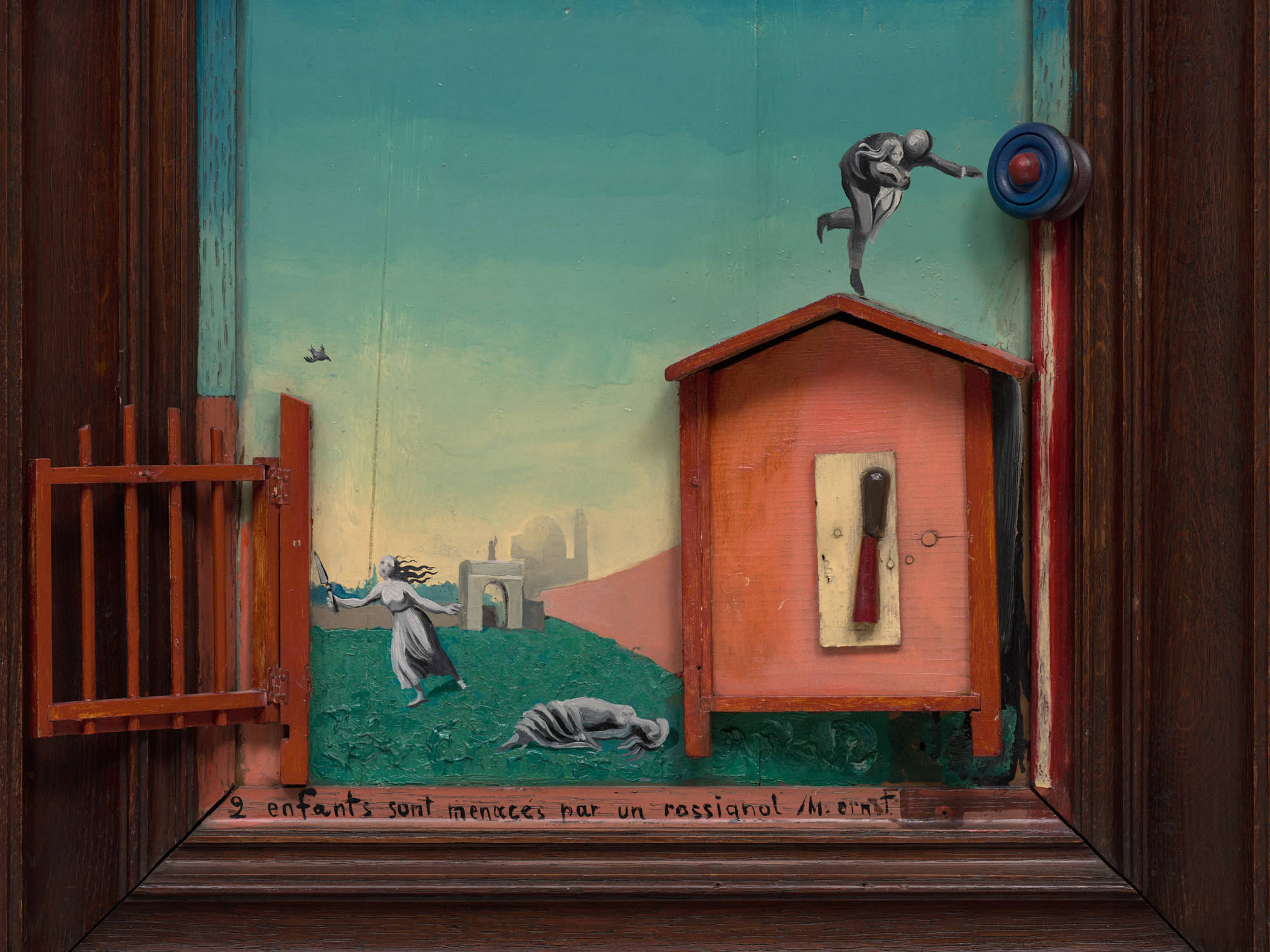 Max Ernst. Two Children Are Threatened by a Nightingale (Deux Enfants ...