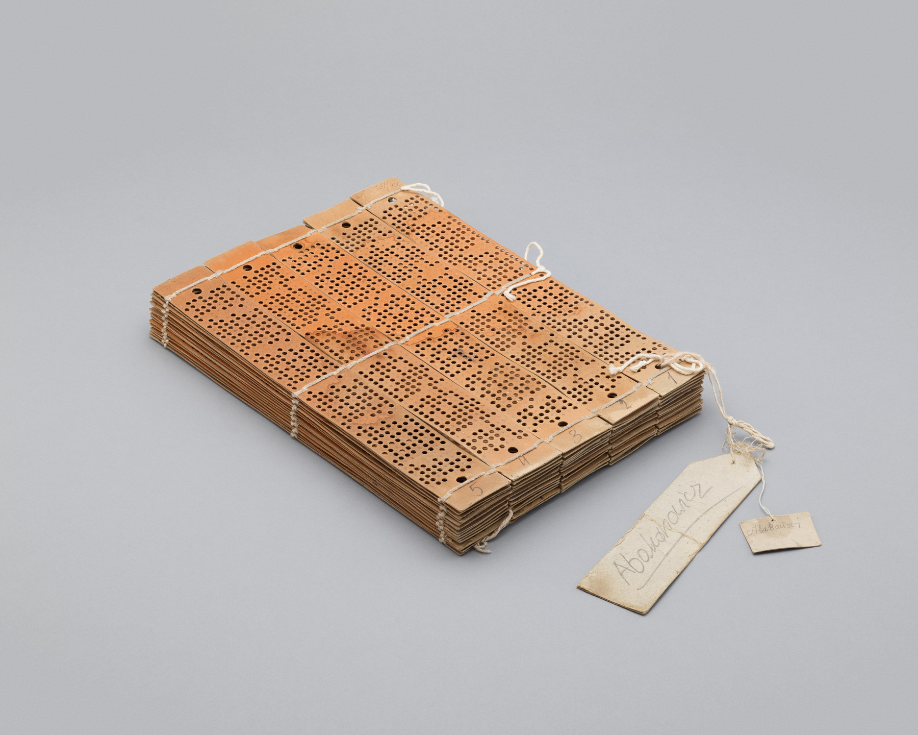Magdalena Abakanowicz. Jacquard loom punched cards for the fabric book ...