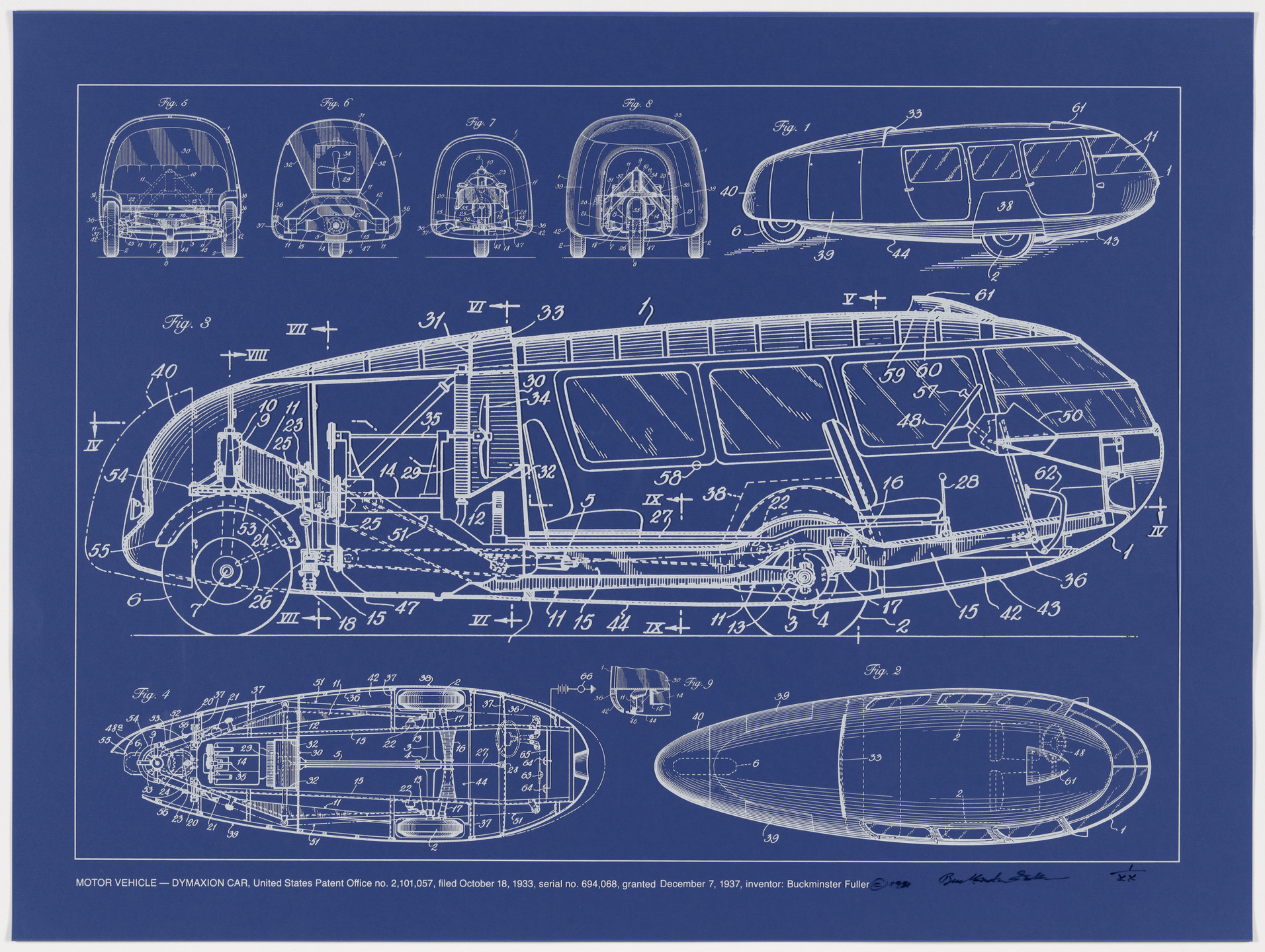 R. Buckminster Fuller. Motor Vehicle—Dymaxion Car from Inventions ...