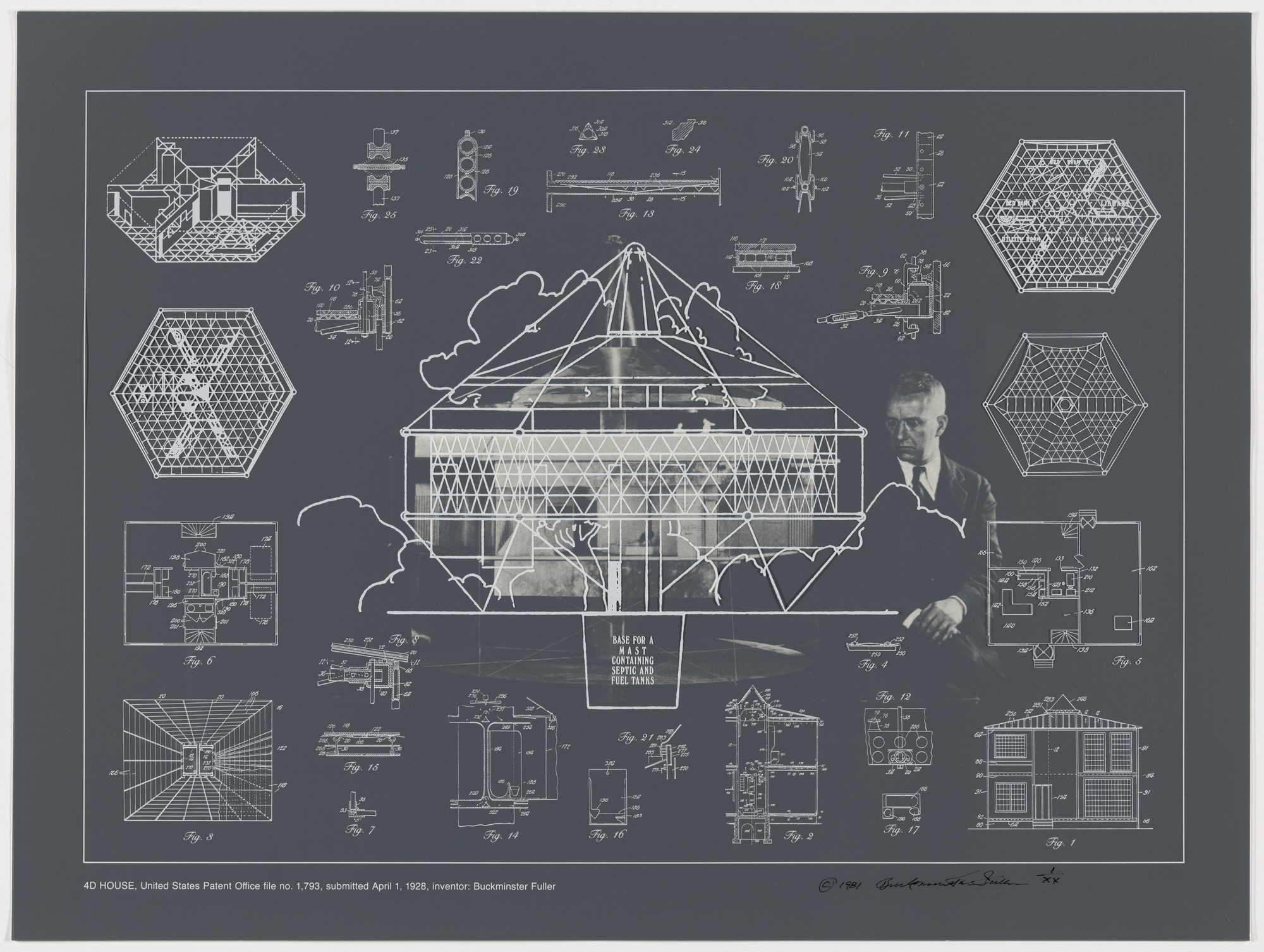 R. Buckminster Fuller. 4D House from Inventions: Twelve Around One ...