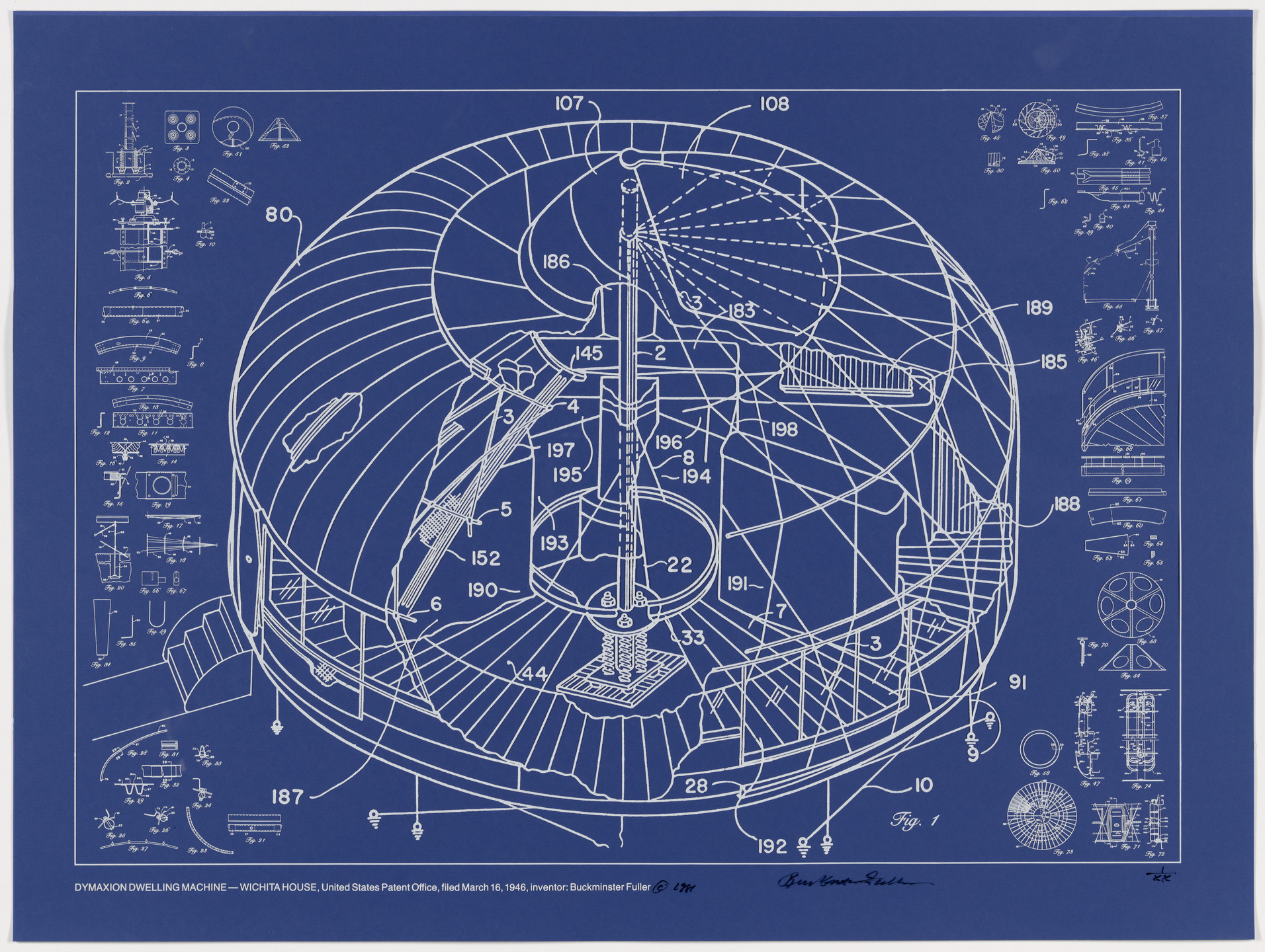 R. Buckminster Fuller. Dymaxion Dwelling Machine—Wichita House from ...