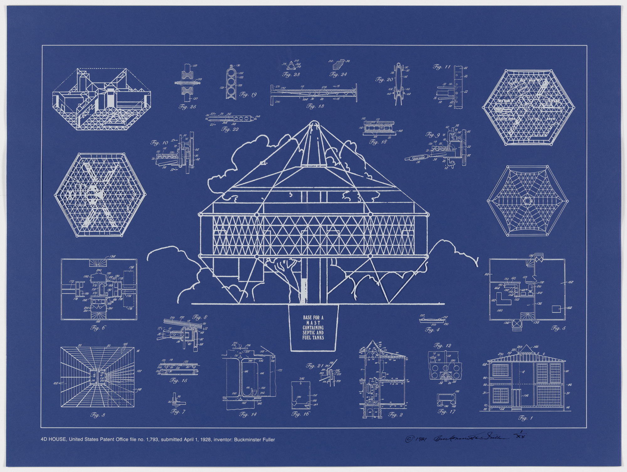 R. Buckminster Fuller. 4D House from Inventions: Twelve Around One ...