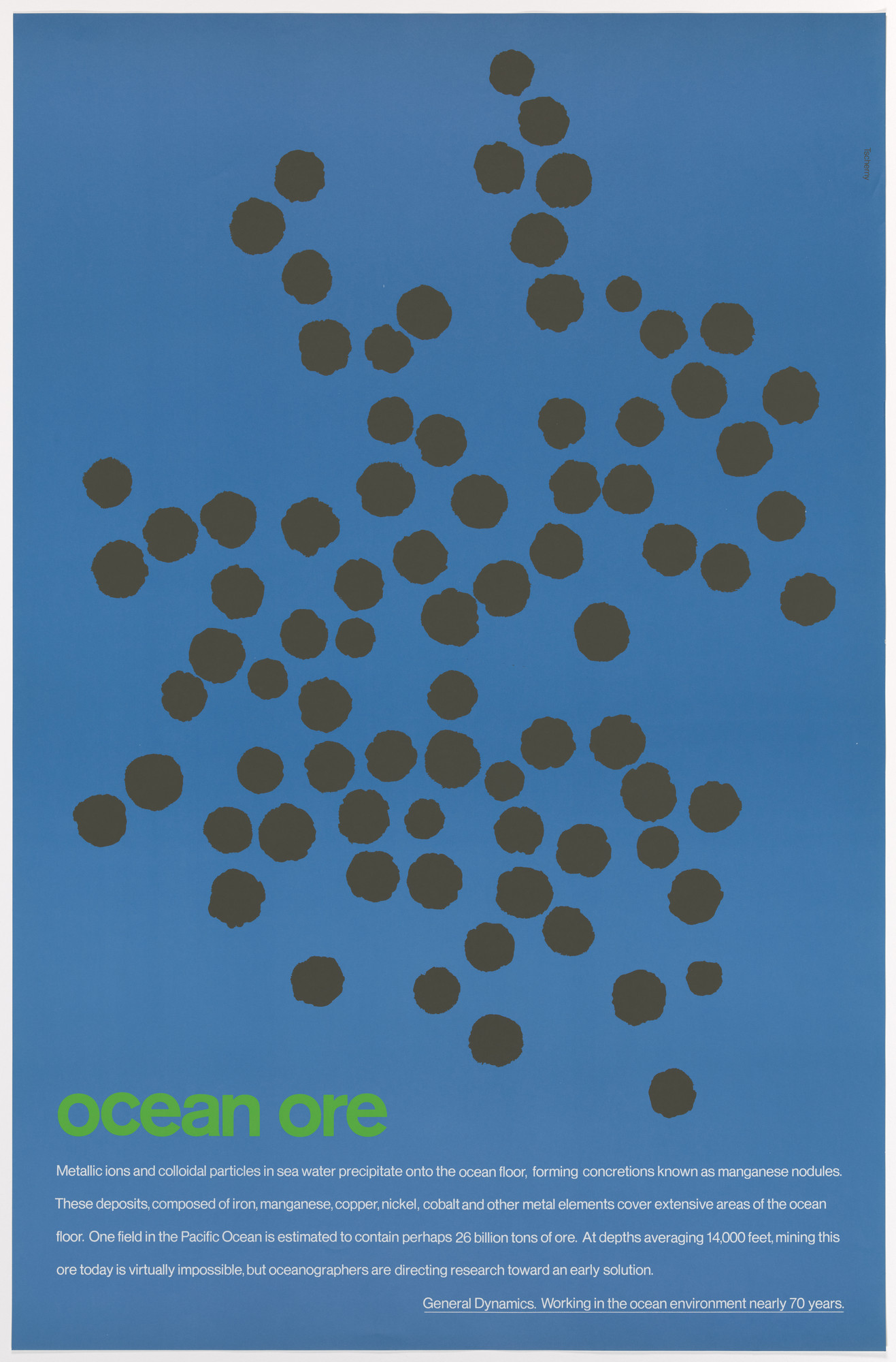 George Tscherny. Ocean Ore (Poster for General Dynamics). 1968–1969 | MoMA