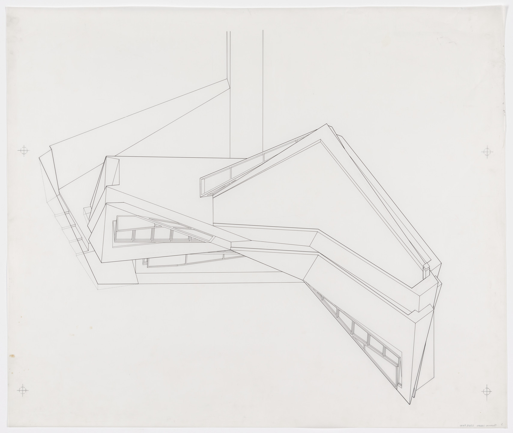Thomas Leeser. Twin House, Liberty, New York (Concept drawing). 1990-91 ...