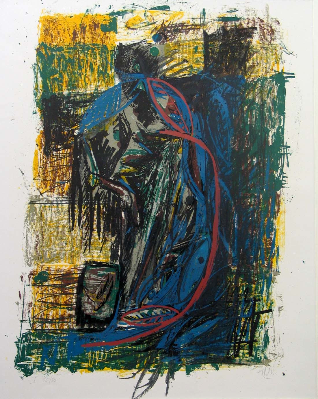 Markus Lüpertz. Pink Line (Rosa Linie) from the portfolio First ...