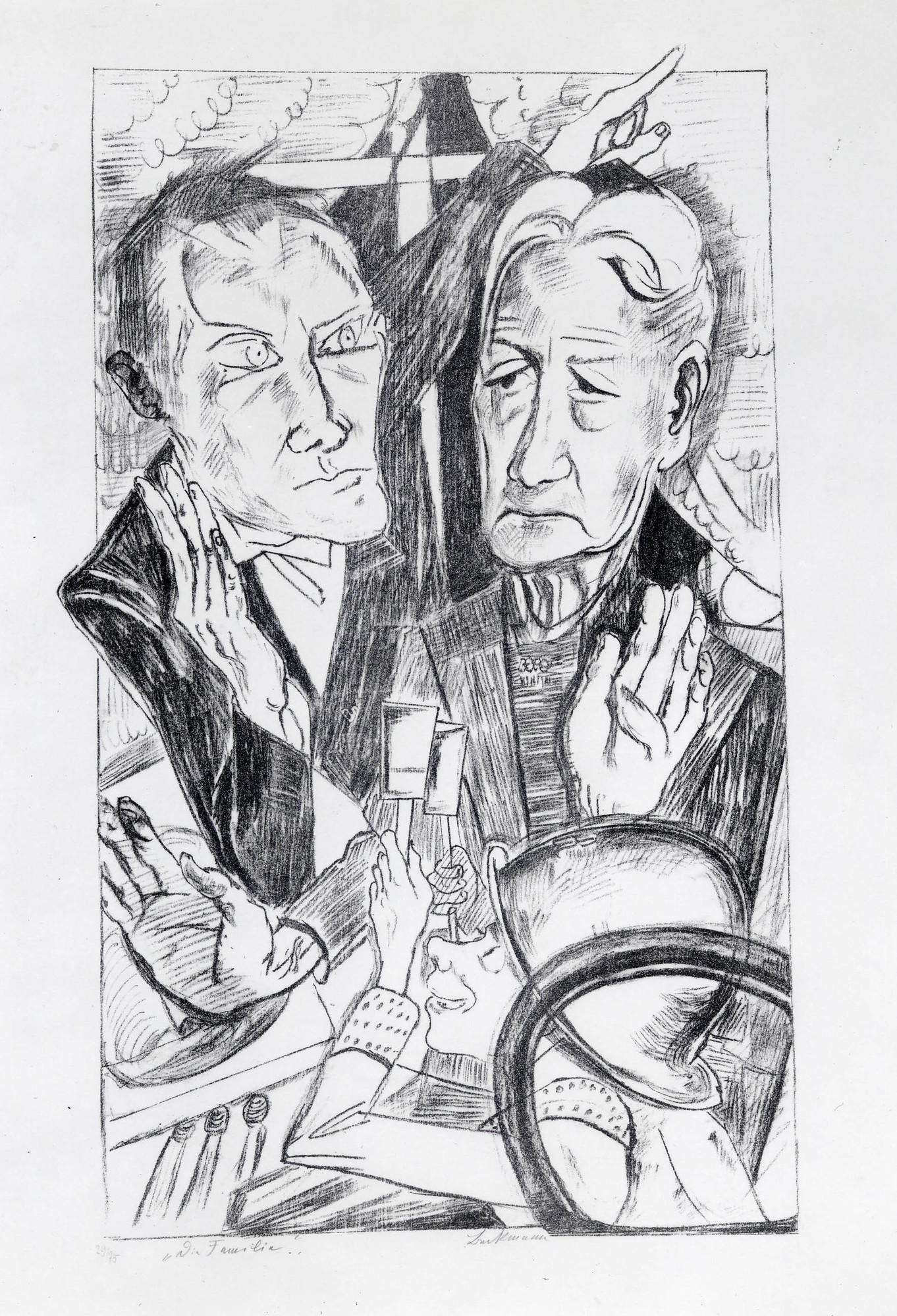 Max Beckmann. The Family (plate 11) [Die Familie (Blatt 11)] from Hell ...