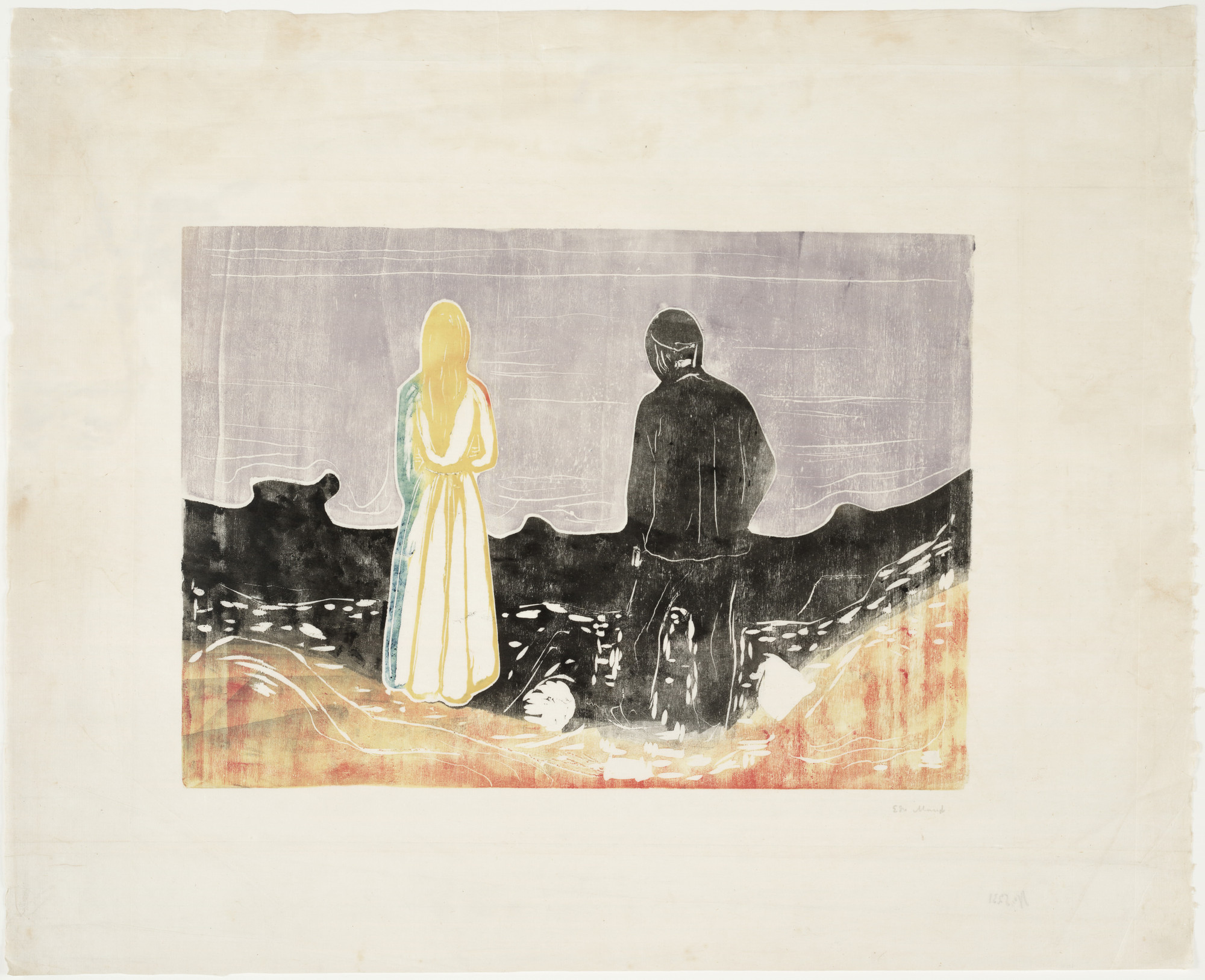 Edvard Munch. Two People. The Lonely Ones (To mennesker. De ensomme ...