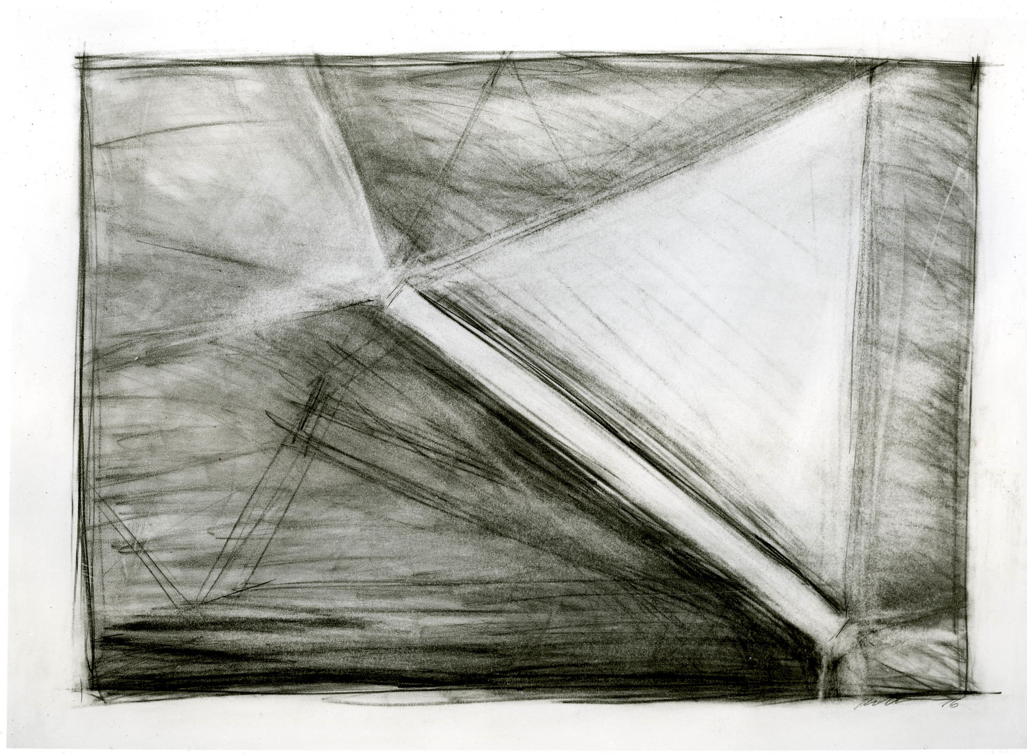 Robert Wilson. Drawing (Part of a suite of four) for The Bed Levitation ...