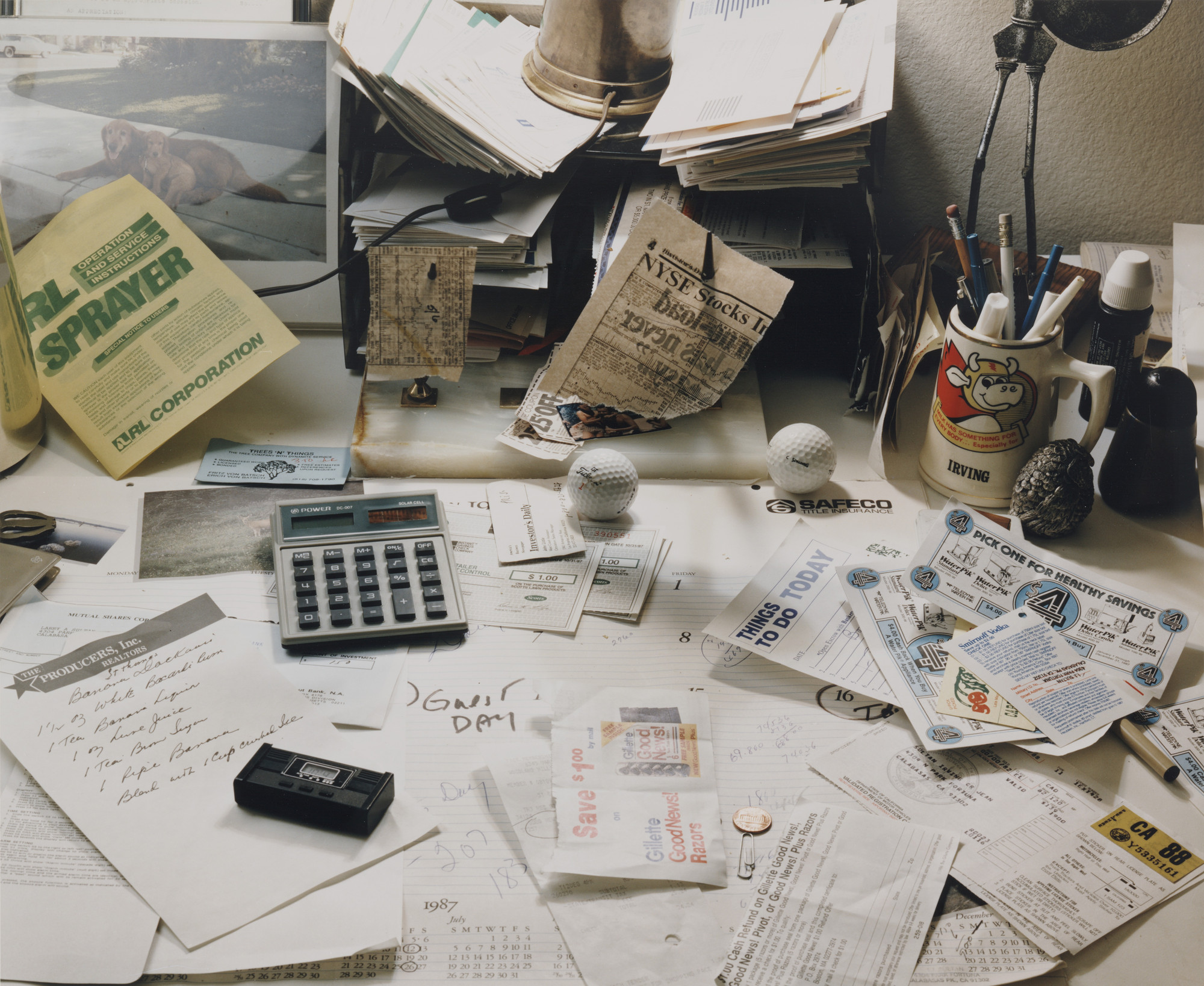 Larry Sultan. My Father's Desk. 1987 | MoMA