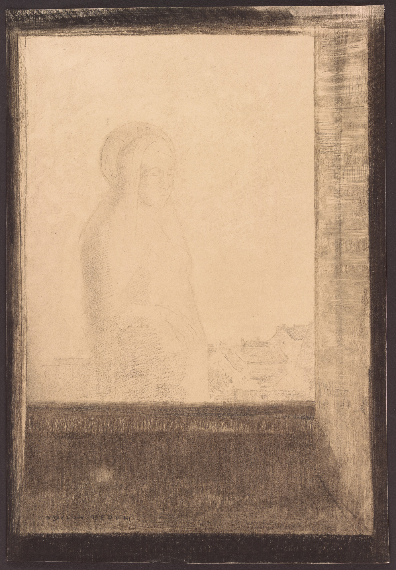 Odilon Redon. Apparition in the Window. (c. 1892) | MoMA