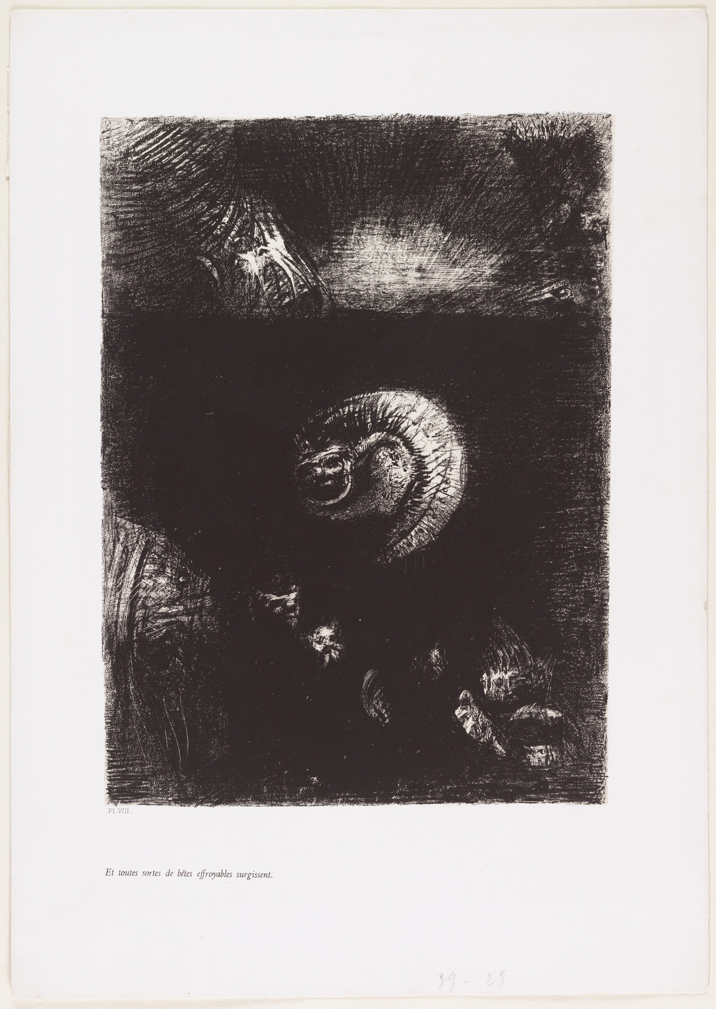 Odilon Redon. And All Manner of Frightful Creatures Arise (Et toutes ...