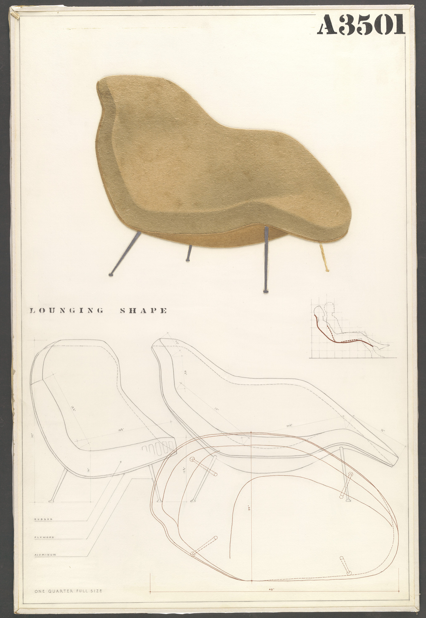 Charles Eames, Eero Saarinen. Lounge Chair (Entry Panel for MoMA ...